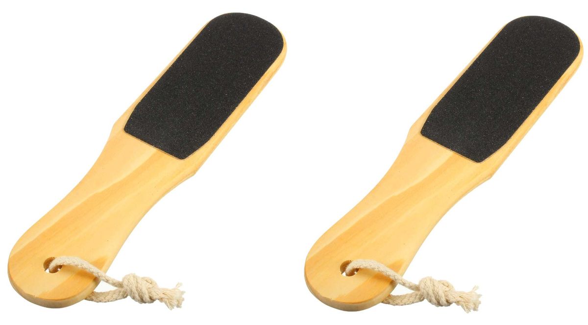 Wooden Pedicure Foot Scrubber File for Callus Dead Skin Remover - Pack ...