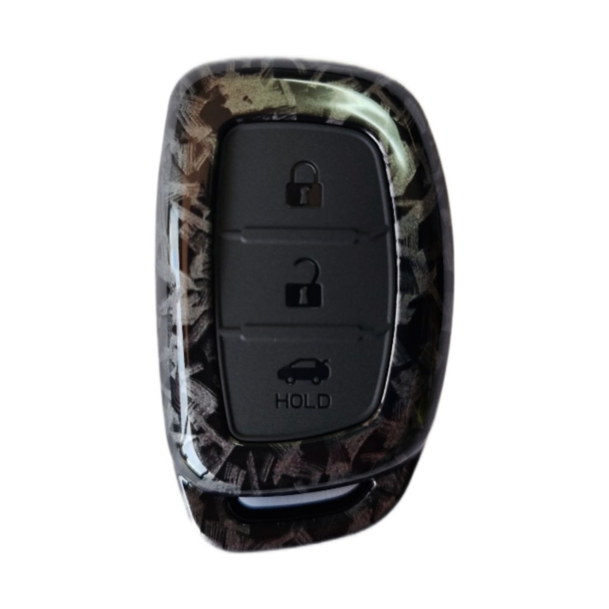 ABS Forged Carbon Fibre Look Car Key Case Cover For Hyundai Keyless ...