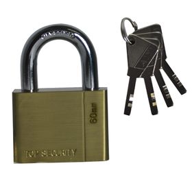 Heavy Duty Brass Security Pad Lock & 4 Keys - 60mm | Shop Today. Get it ...