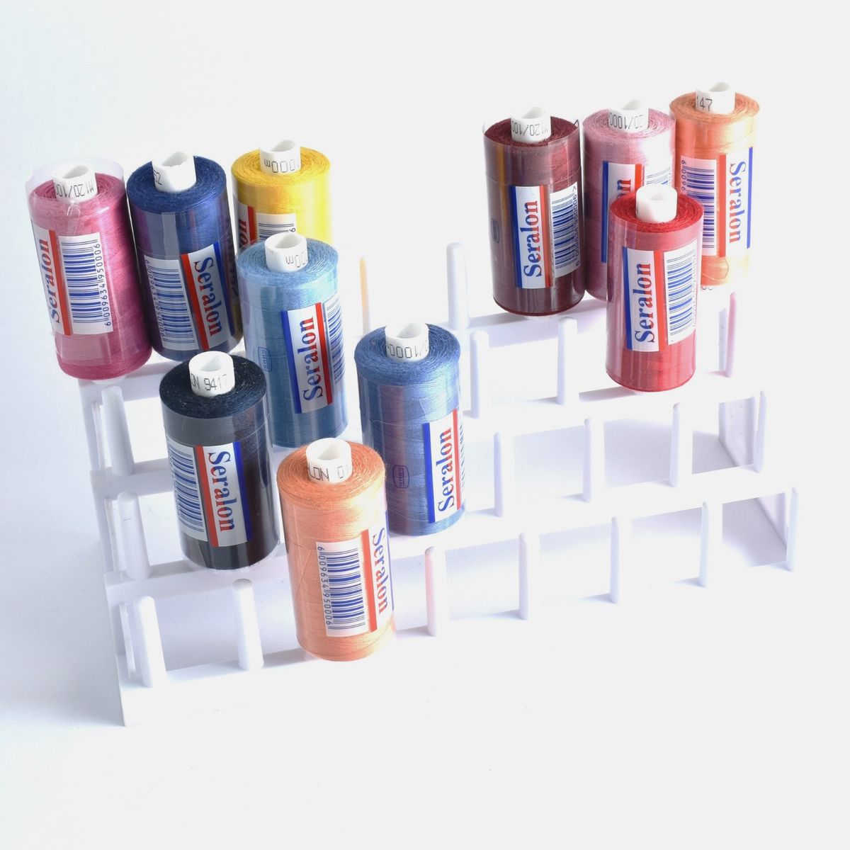 Hemline 32 Spool Sewing Cotton Thread Bobbin Reel Stand | Shop Today ...