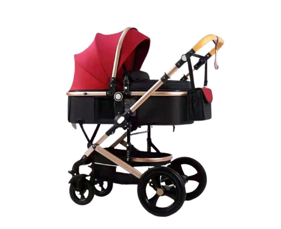 Baby Stroller 2 in1 Portable Baby Carriage Folding Prams With Mummy Bag ...