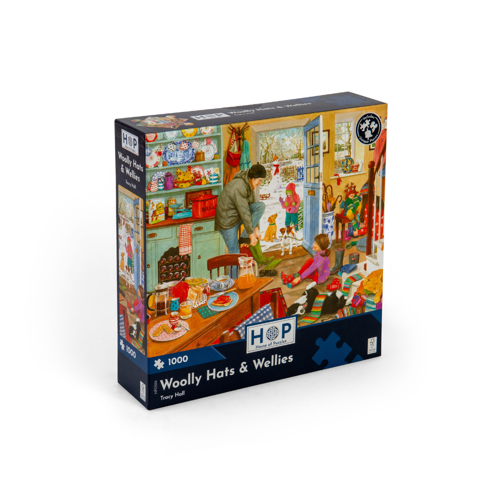 House of Puzzles - Woolly Hats & Wellies - 1000 Piece Jigsaw Puzzle ...