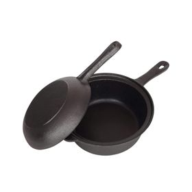 Synergy360 26cm Cast Iron Pot with Handle & Lid - Durable Cookware ...