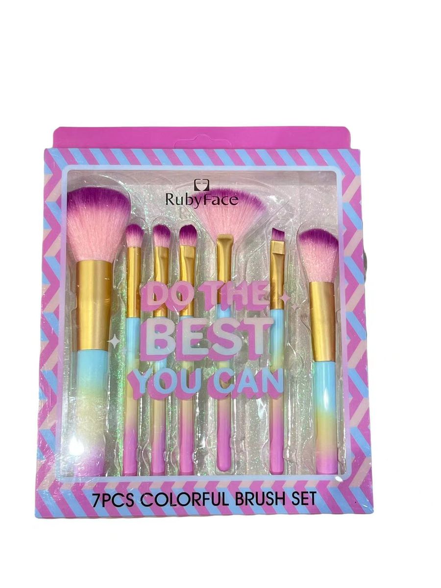 Colorful Makeup Brushes Set 7 Pieces | Shop Today. Get it Tomorrow ...