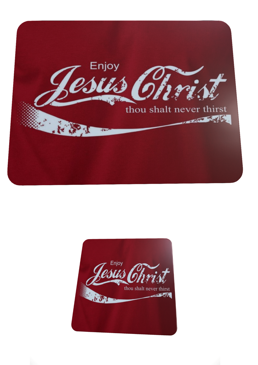Cola Jesus - Mouse Pad And Coaster Set | Shop Today. Get it Tomorrow ...
