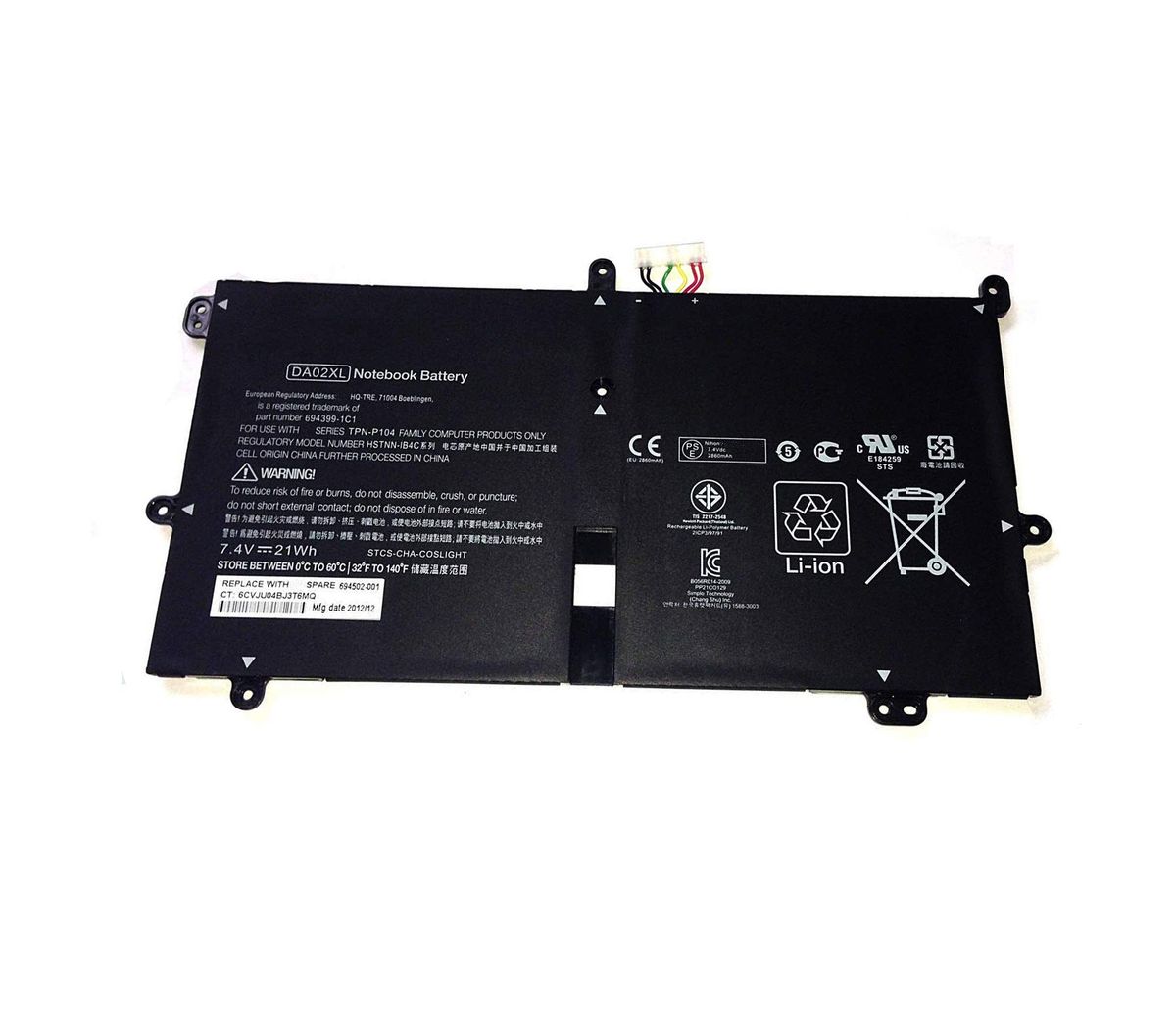 Battery for HP Envy X2 11.6? Tablet, Envy X2 11-G000 (DA02XL, HSTNN ...