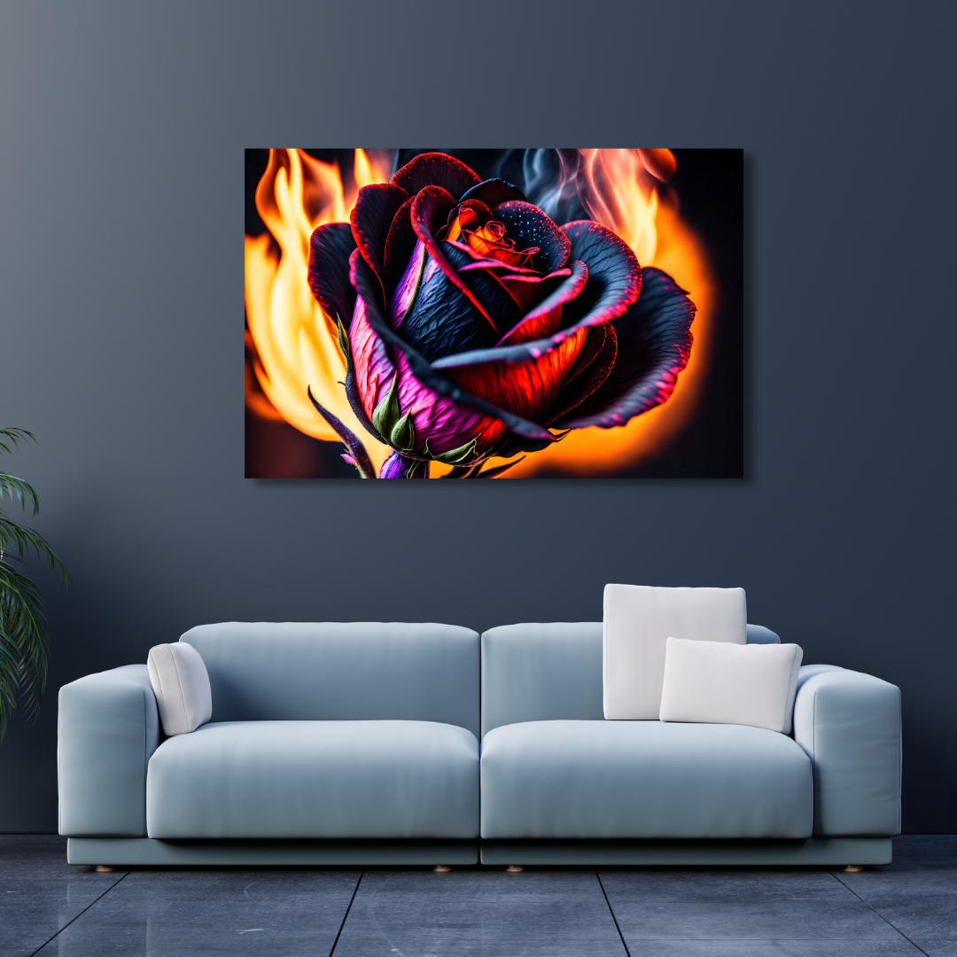 Canvas Wall Art - Heart In Flame Artwork | Shop Today. Get it Tomorrow ...