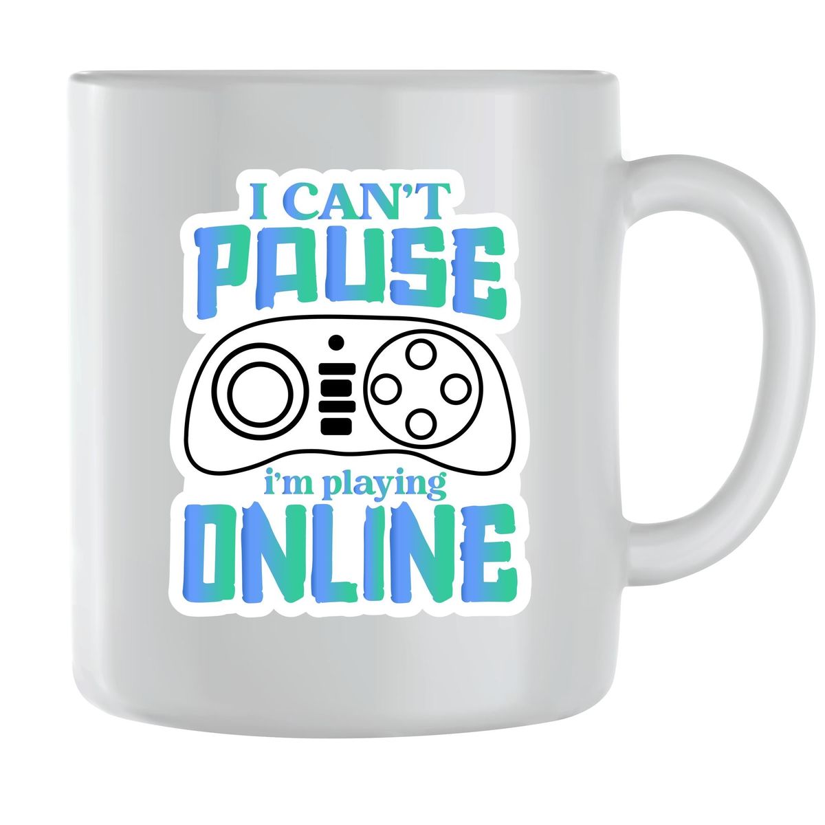 Can't Pause Coffee Mugs for Men Women Gaming Graphic Design Cups ...