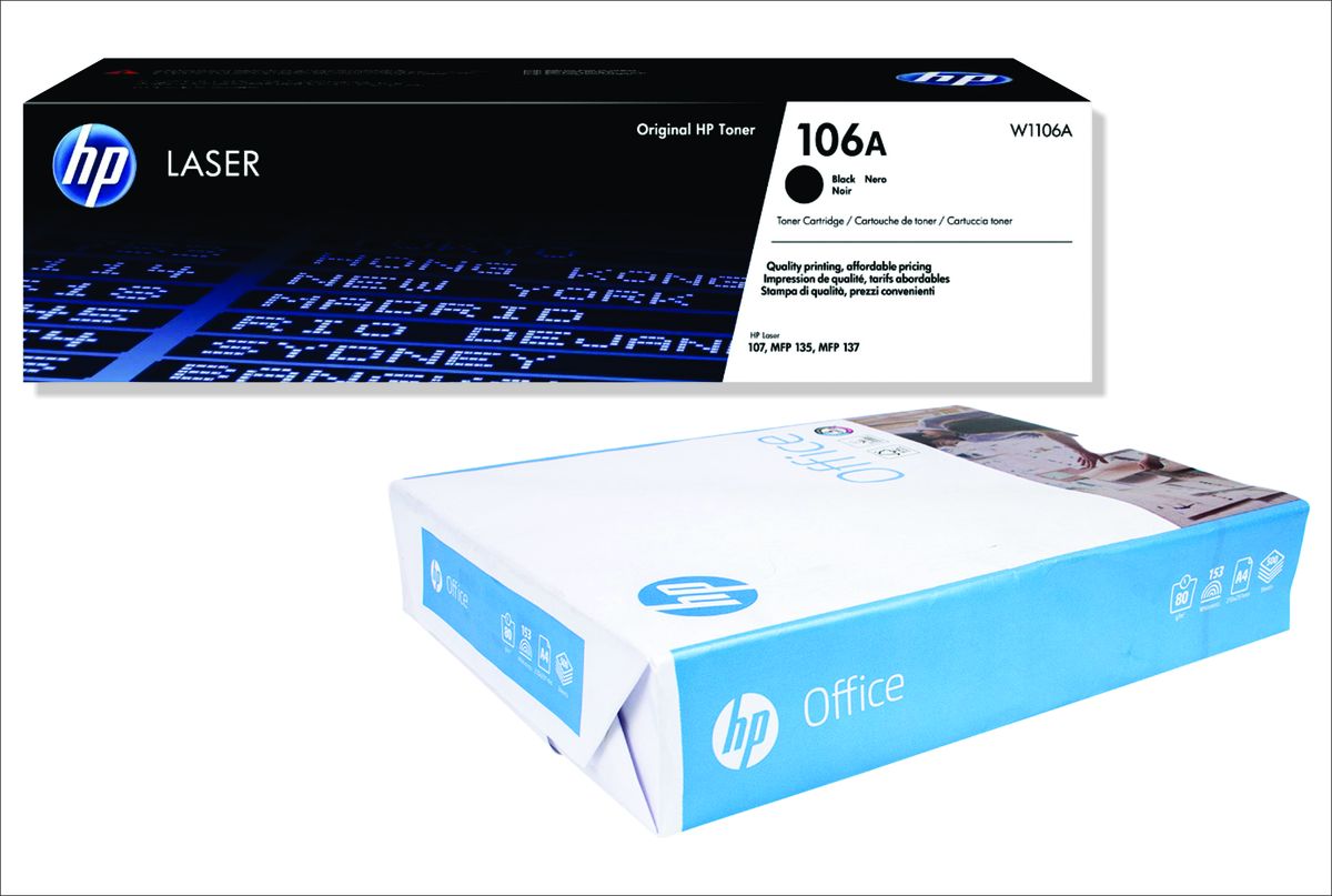 HP 106a Toner Cartridge and Paper Bundle | Shop Today. Get it Tomorrow ...