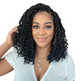 14" Goddess Box Three Braids Hair Extension Crochet Curly Hair | Shop ...