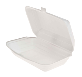Polystyrene Takeaway Tray Container SE-41- 1 Compartment, White -Pack ...