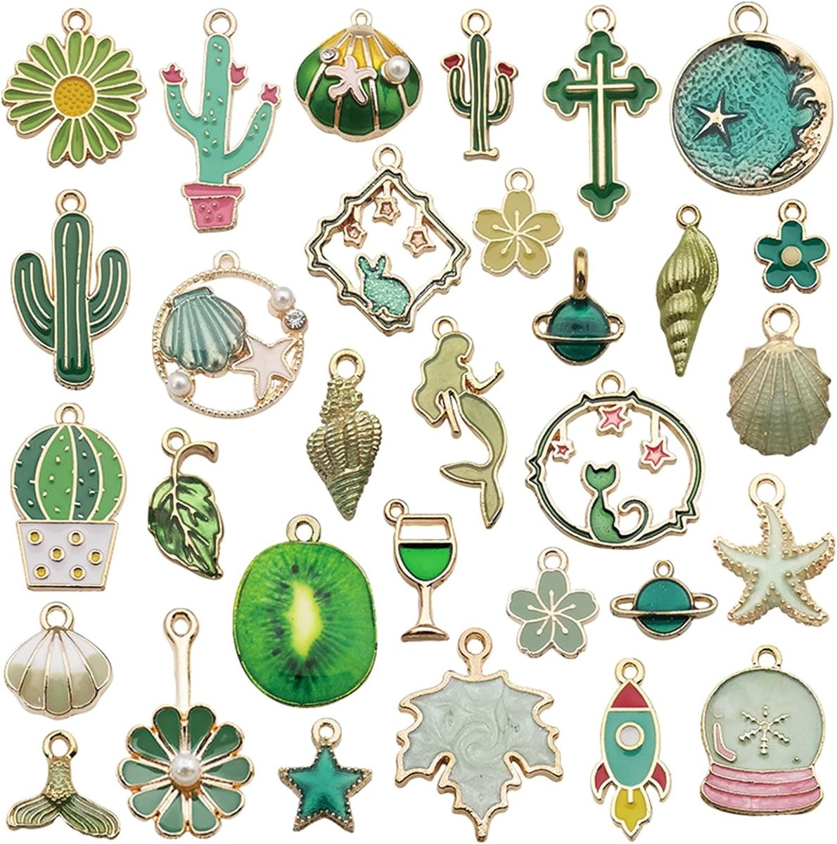 Fashion Craft Mixed Enamel Charms Jewellery Making 30 Piece | Shop ...