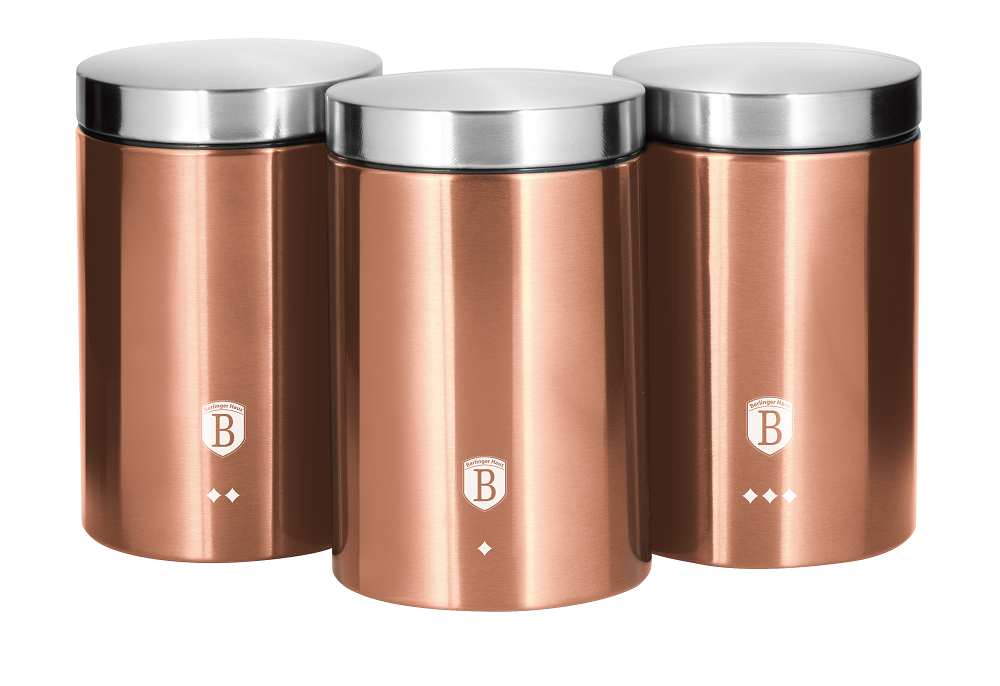 Berlinger Haus 3 Piece Premium Canister Set - Rose Gold Edition | Shop ...