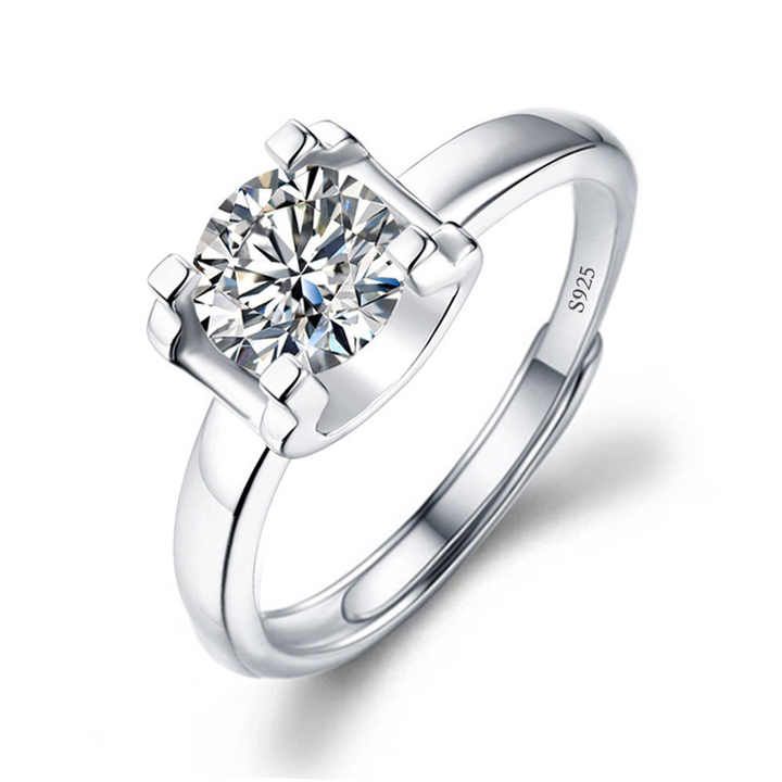 Rings Wedding Moissanite Adjustable S925 Wedding Ring - B | Shop Today. Get it Tomorrow ...
