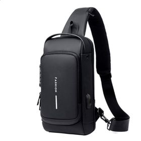 Multifunctional Anti-Theft Password Lock Sling Bag With USB Charger ...