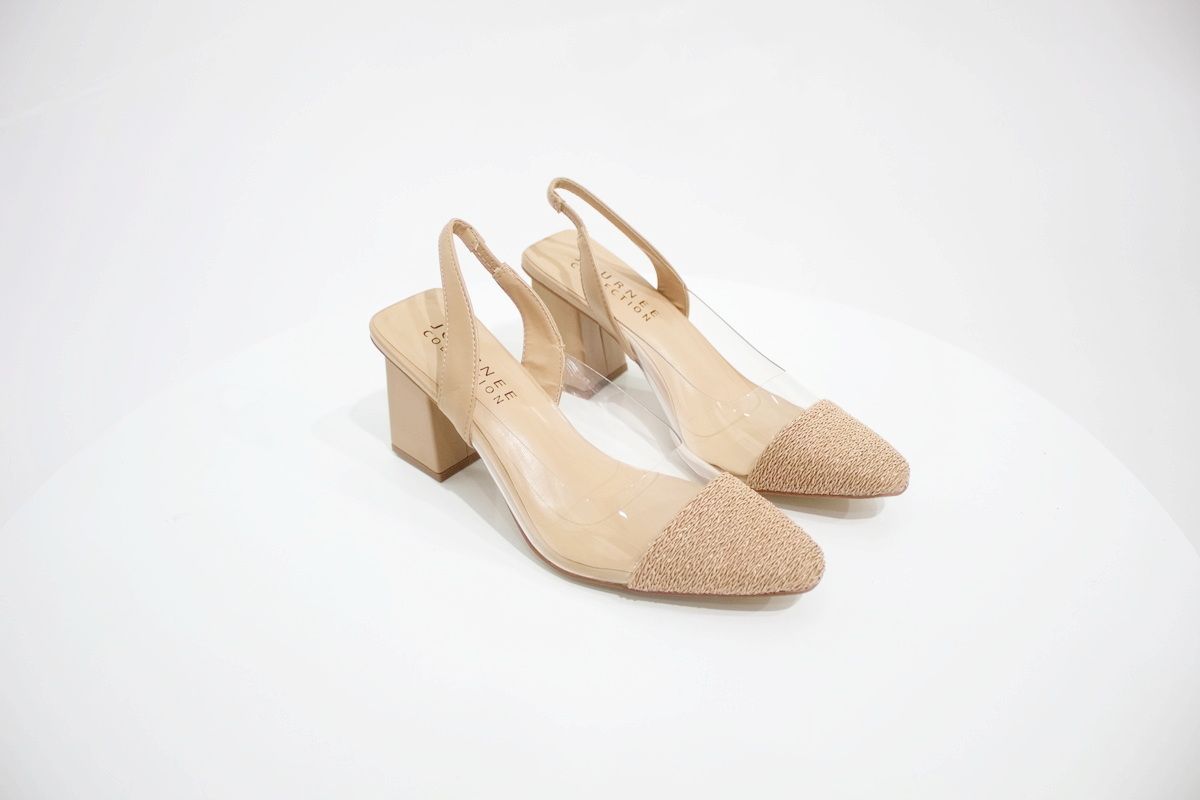 LaMara Paris - Journee 7cm Heel Vinyl Sling Back Shoe - Tan | Shop ...