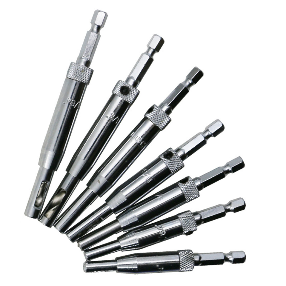 7 Pieces/Set Doors Self Centering Hinge Tapper Core Drill Bit Set ...