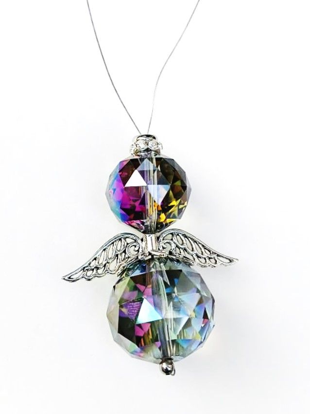 Multi Colour Crystal Angel Ornament or Sun Catcher or decorations ...