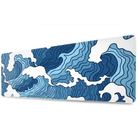 XL Mouse Pad Blue Japanese Big Wave Desk Mat for Office or Gaming ...