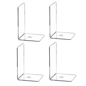 Clear Acrylic Bookends For Shelves Desk Book Stopper Organiser | Shop ...