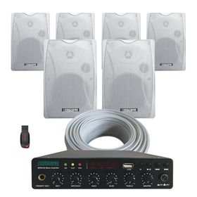 Retail Shop / Restaurant Wall Mount Speaker Complete Sound Installation ...