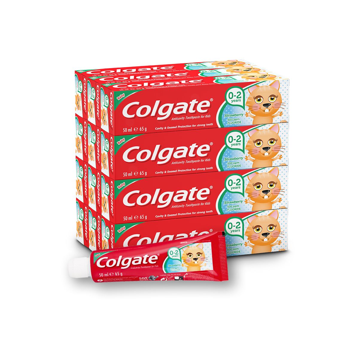 Colgate Kids 0-2 Years Anticavity Strawberry Toothpaste - 12 X 50ml ...