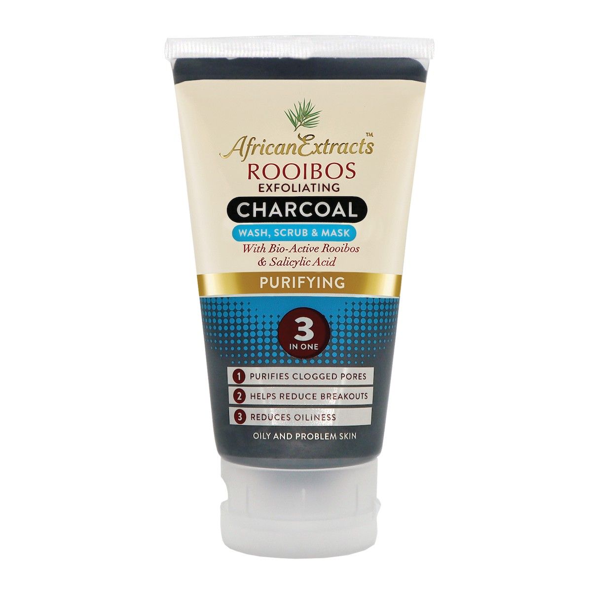 African Extracts Rooibos Purifying Exfoliating Charcoal Wash, Scrub ...
