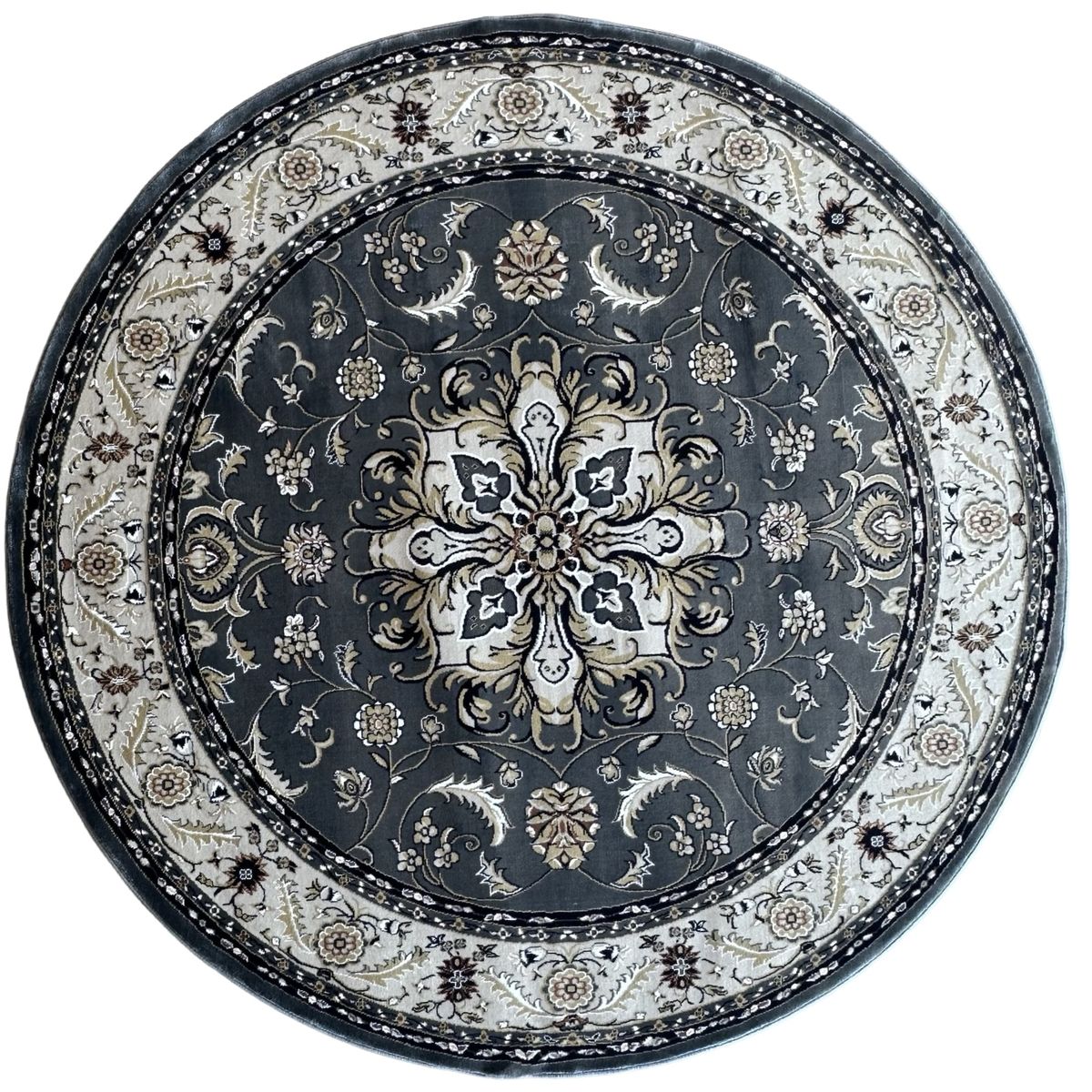 Rugs & Decor / Floral Detailed Persian Round Rug / Carpet- 200 x 200 cm ...