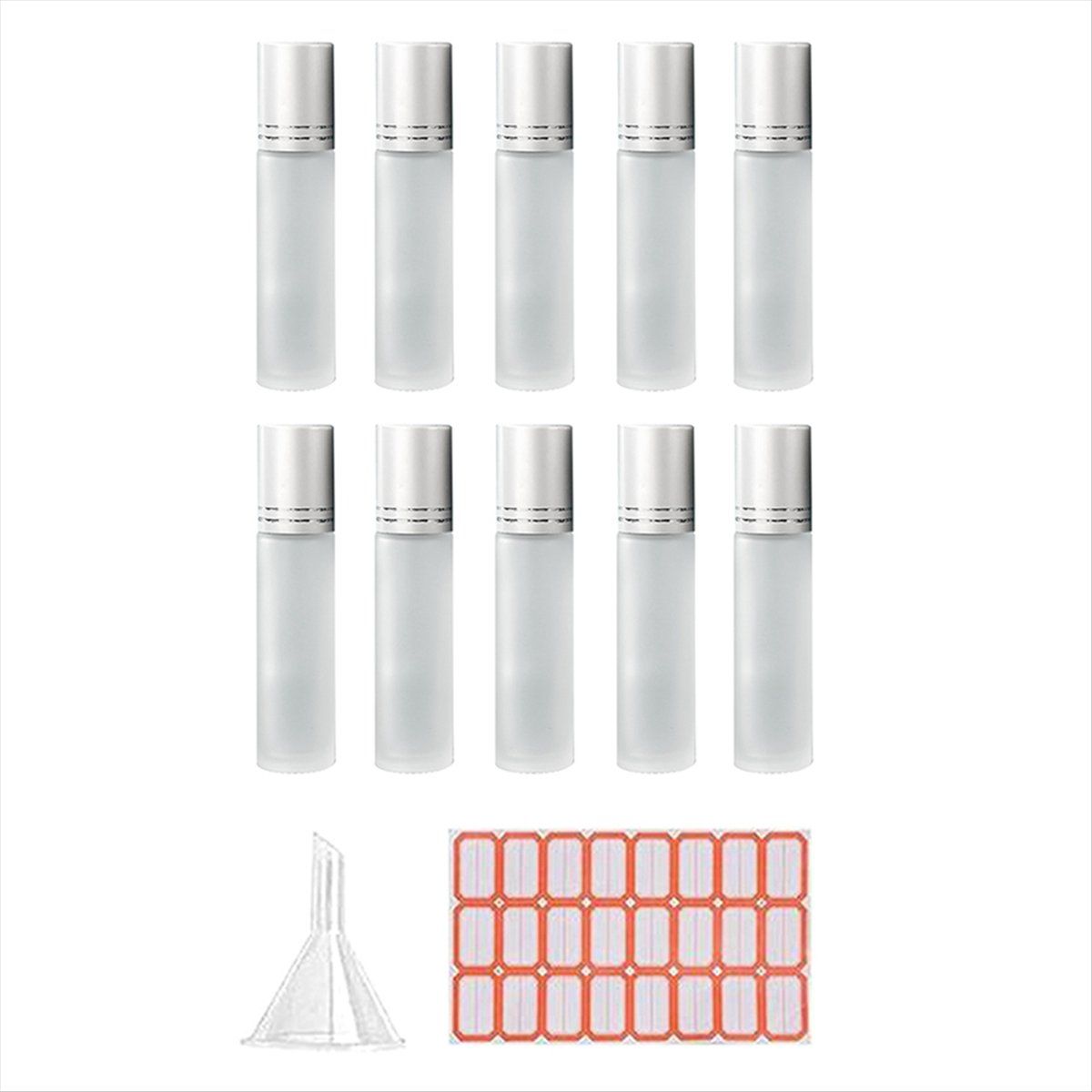 10Ml Roll-On Bottle Small Cosmetic Packing Perfume Bottles Silver ...