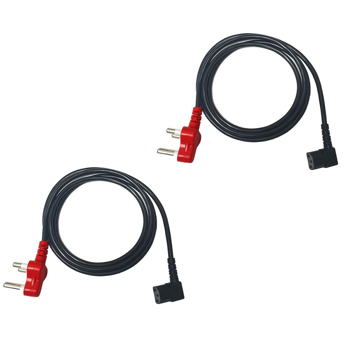 2 PACK: 2m Right Angled IEC Power Cord With Dedicated Plug Top | Shop ...