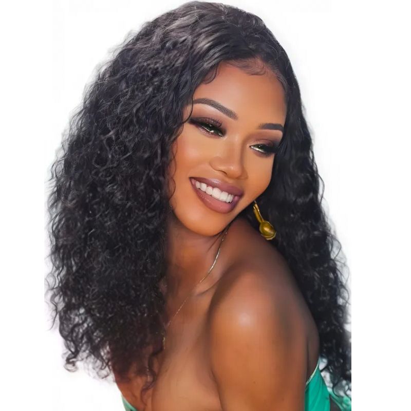VSP Deep Curly Wig-Brazilian Hair13X4 Lace Frontal Wig Glueless 18Inch ...