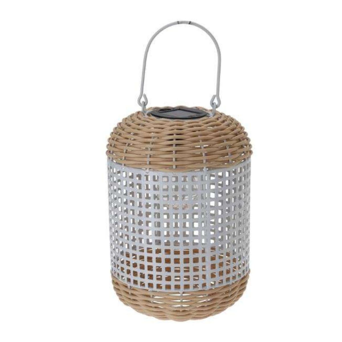 White Solar Lantern With Rattan - 18X26CM | Shop Today. Get it Tomorrow ...