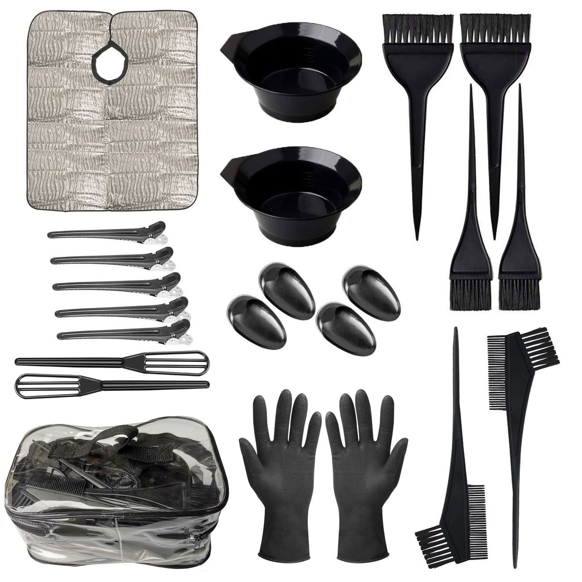 20Piece Hair Dye Tools,Color Bowl Brushes Tool,Hair Dye Coloring Kit ...