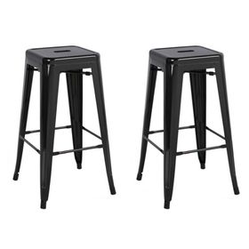 Set of 2 Metal Backless Stackable Bar Stools-M004-2 | Shop Today. Get ...
