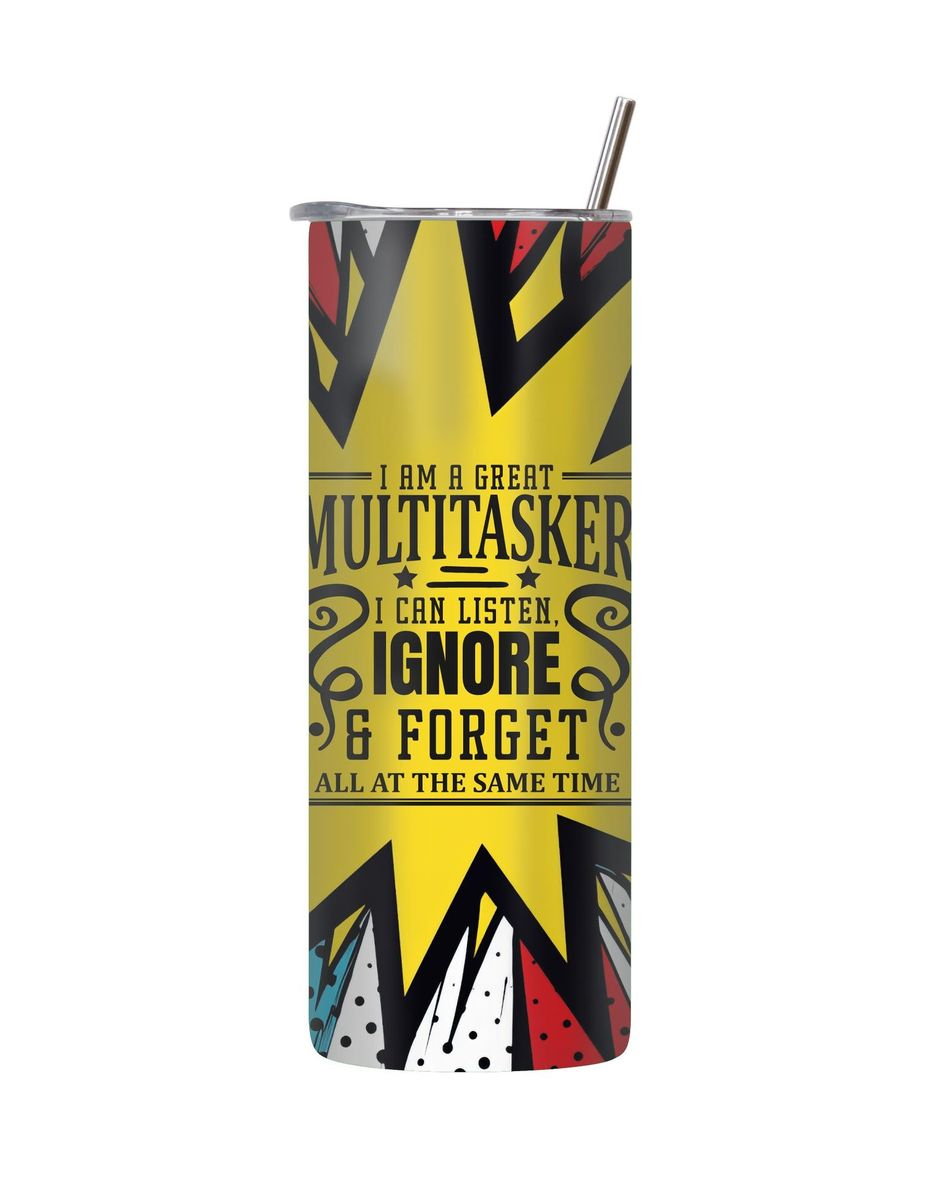 Multitask 20 Oz Tumbler with Lid Straw Trendy Comic Saying Graphic Gift ...