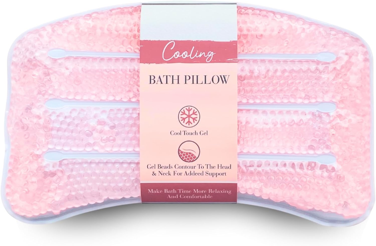 Cooling Gel Bath Pillow - Spa-Like Comfort for Neck and Shoulders ...