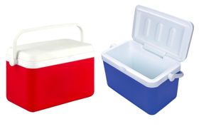 2 x 4 Litre Red and Blue Cooler Boxes or Insulated Chiller Ice Boxes ...
