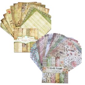 Craft 24Pcs Multi-Use Decorative Scrapbooking Paper Squares 2 Set ...