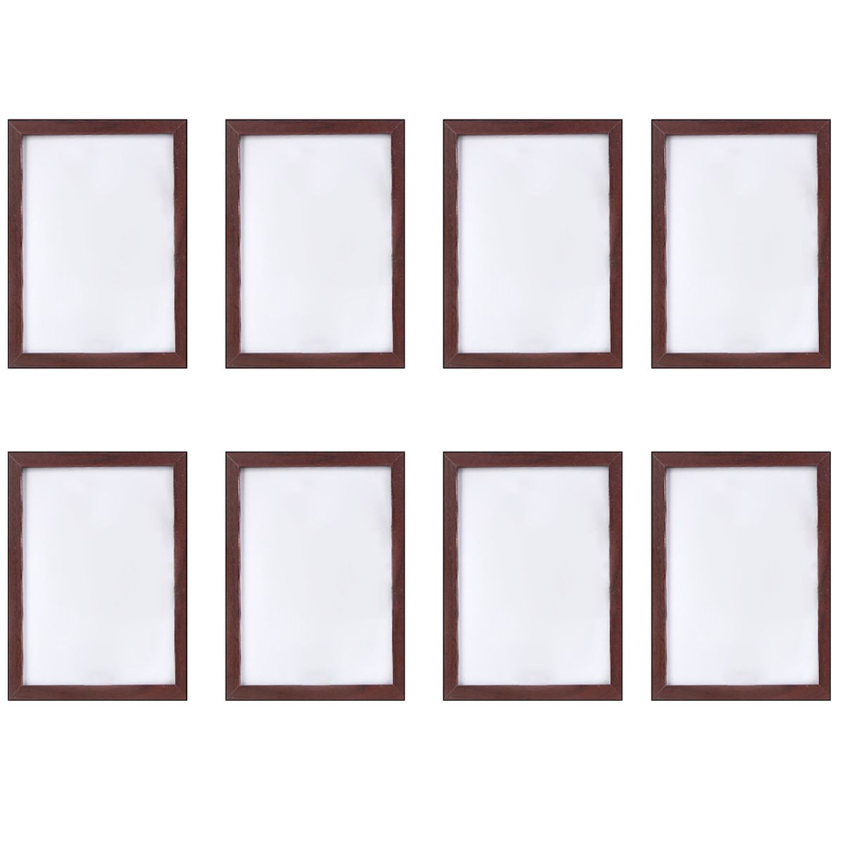 8Pcs Wooden Photo Frame Set Wall Mounted Standable A4 Picture Frame ...