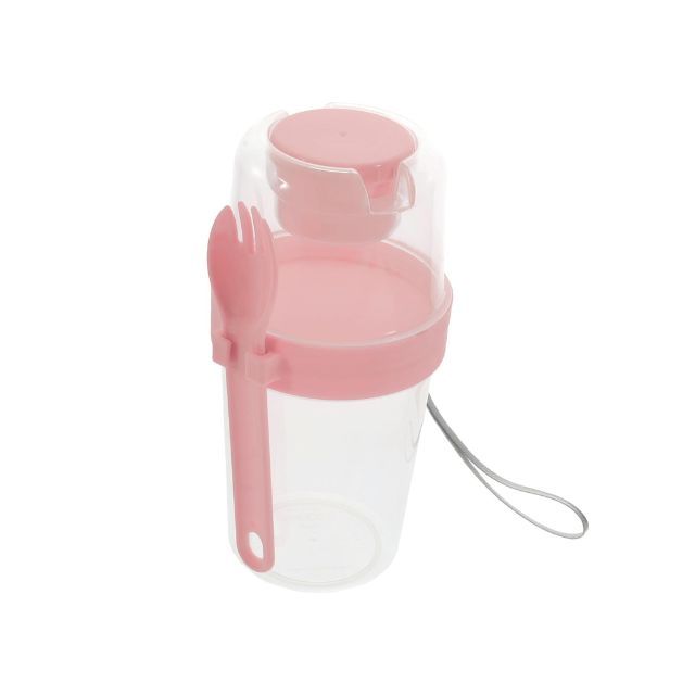 Dual-Compartment Snack Container with Spoon - 500ml | Shop Today. Get ...