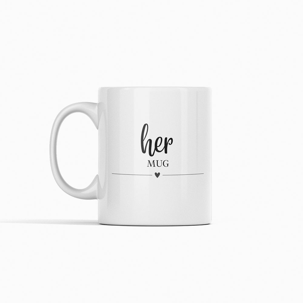 Her Mug Couples Valentine's Day Custom Printed Mug 330ml | Shop Today ...