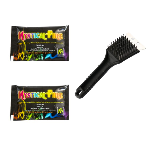 Braai Grid Brush Short - Mystical Fire 2 Pack - Combo | Buy Online in ...
