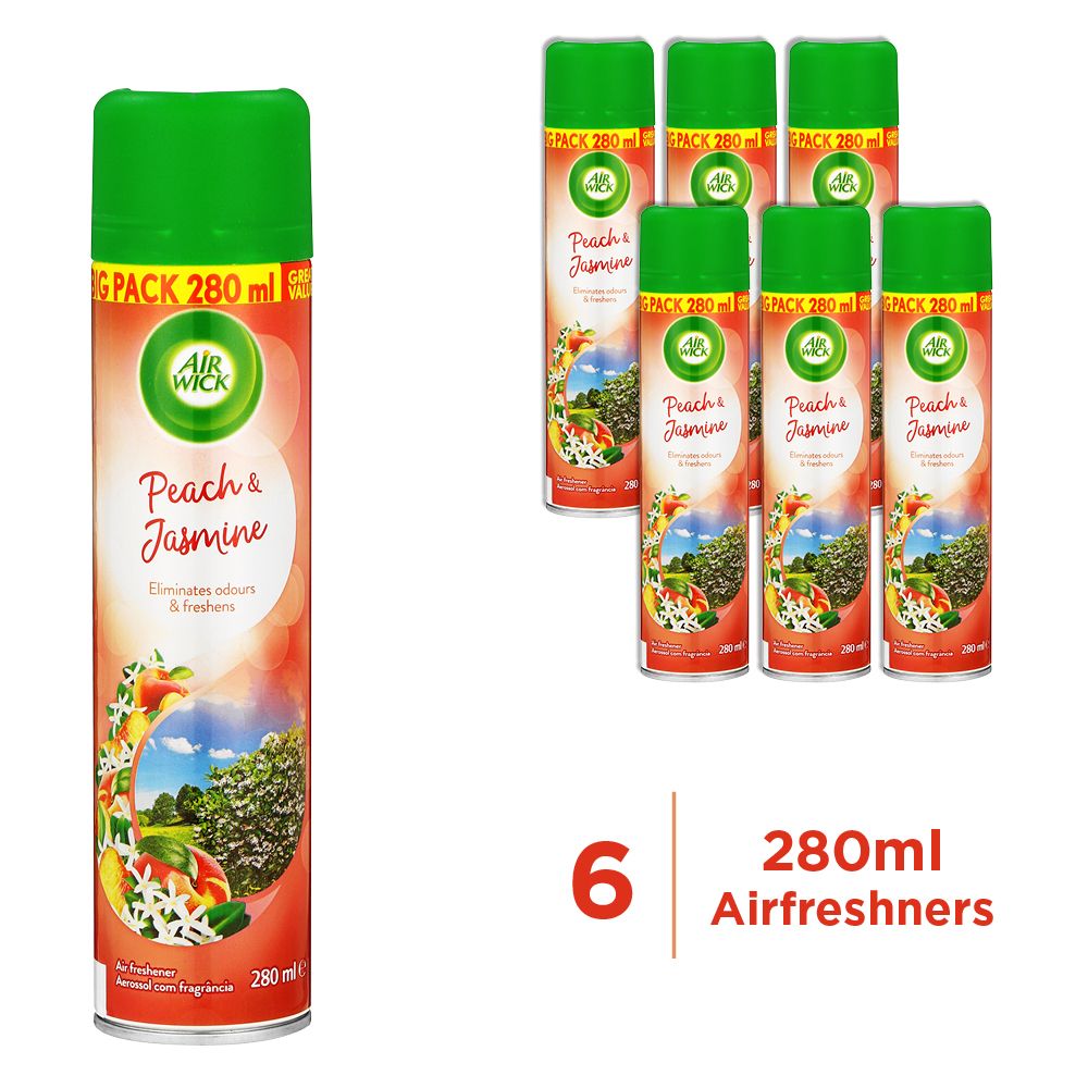 Airwick 6 x 280ml - Air Freshener - Peach and Jasmine | Shop Today. Get ...