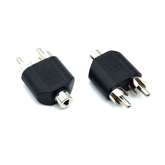 CTDW 2 x 3.5mm Stereo Audio Female to Dual RCA Male Adapter Connectors ...