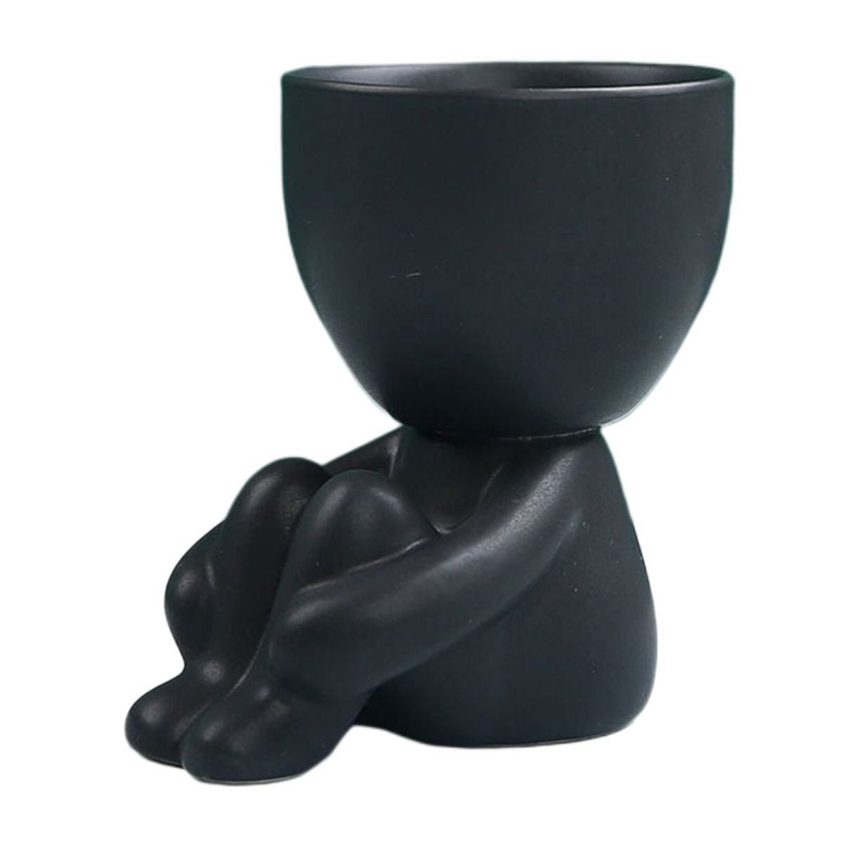 Seated Human Being Shaped Ceramic Mini Flower Pot | Shop Today. Get it ...