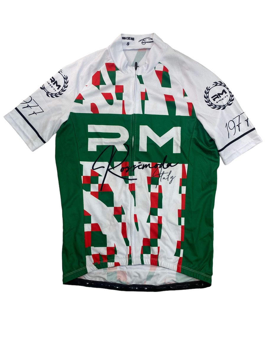 Rossimoda RM Cycling Top Short Sleeve Bianco Red White Green Shop