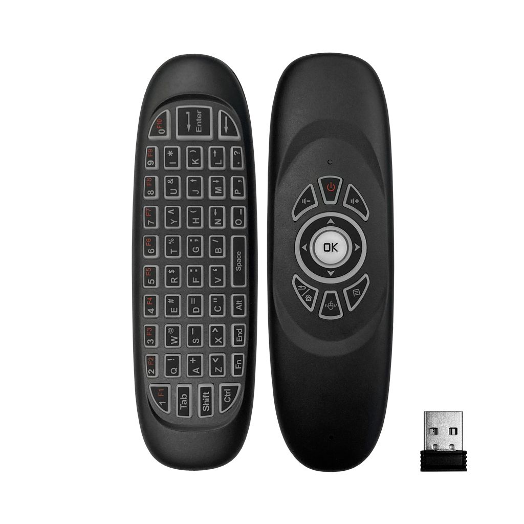 Smart Remote Air mouse2.4G, rechargeable, keyboard, RGB 7 Backlight ...