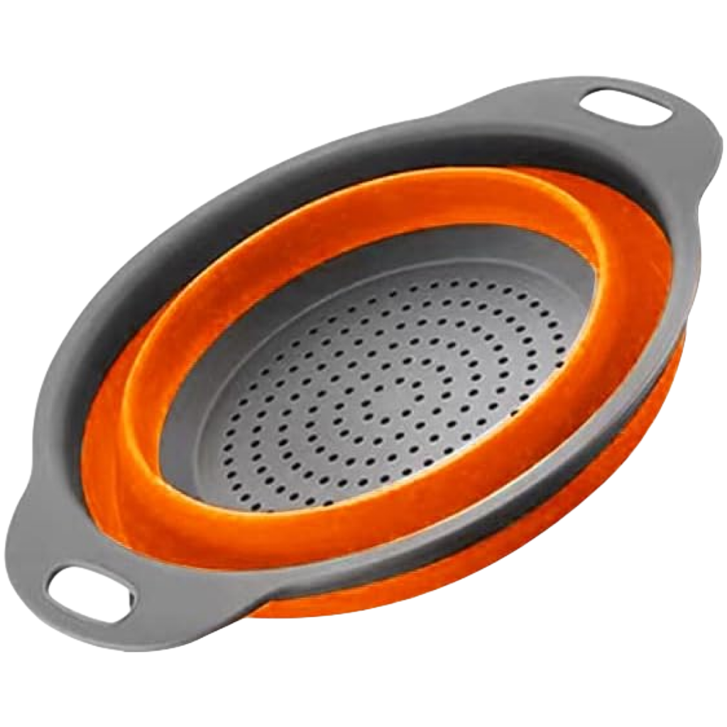 Silicone Collapsible Kitchen Colander Strainer Drain Basket With Handle ...