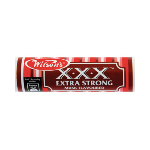 Wilson's- XXX Extra Strong Rolls Musk Flavoured Sweets 48 x 31g | Shop ...