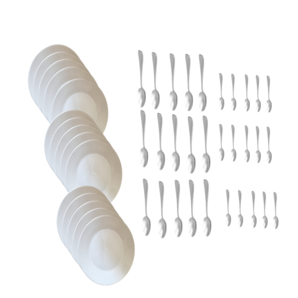 45 Piece Spoons and Plates Dinnerware Set | Shop Today. Get it Tomorrow ...